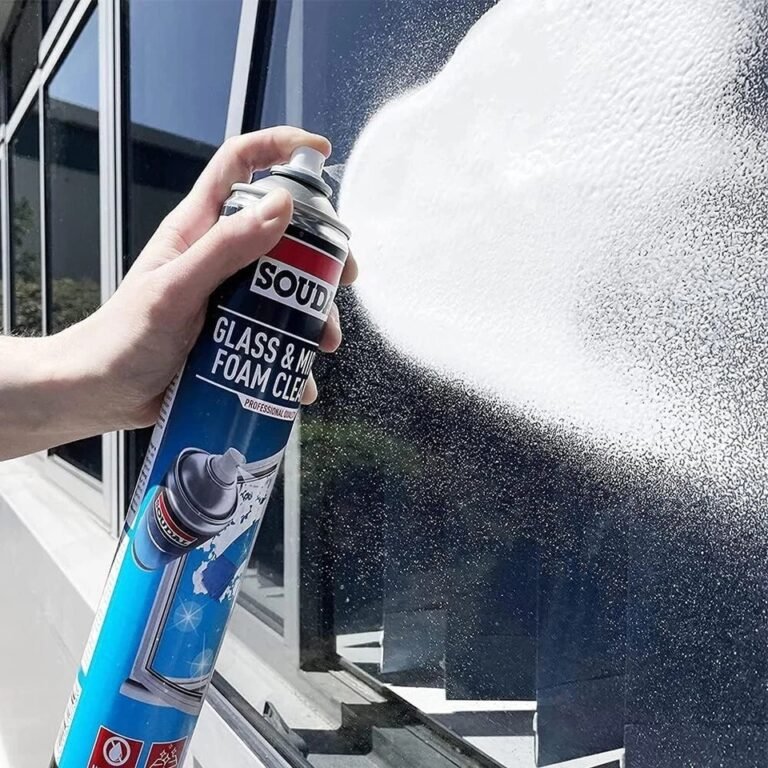 750ML Soudal Glass & Mirror Foam Cleaner Fast Acting, Non-Smear Finish ...